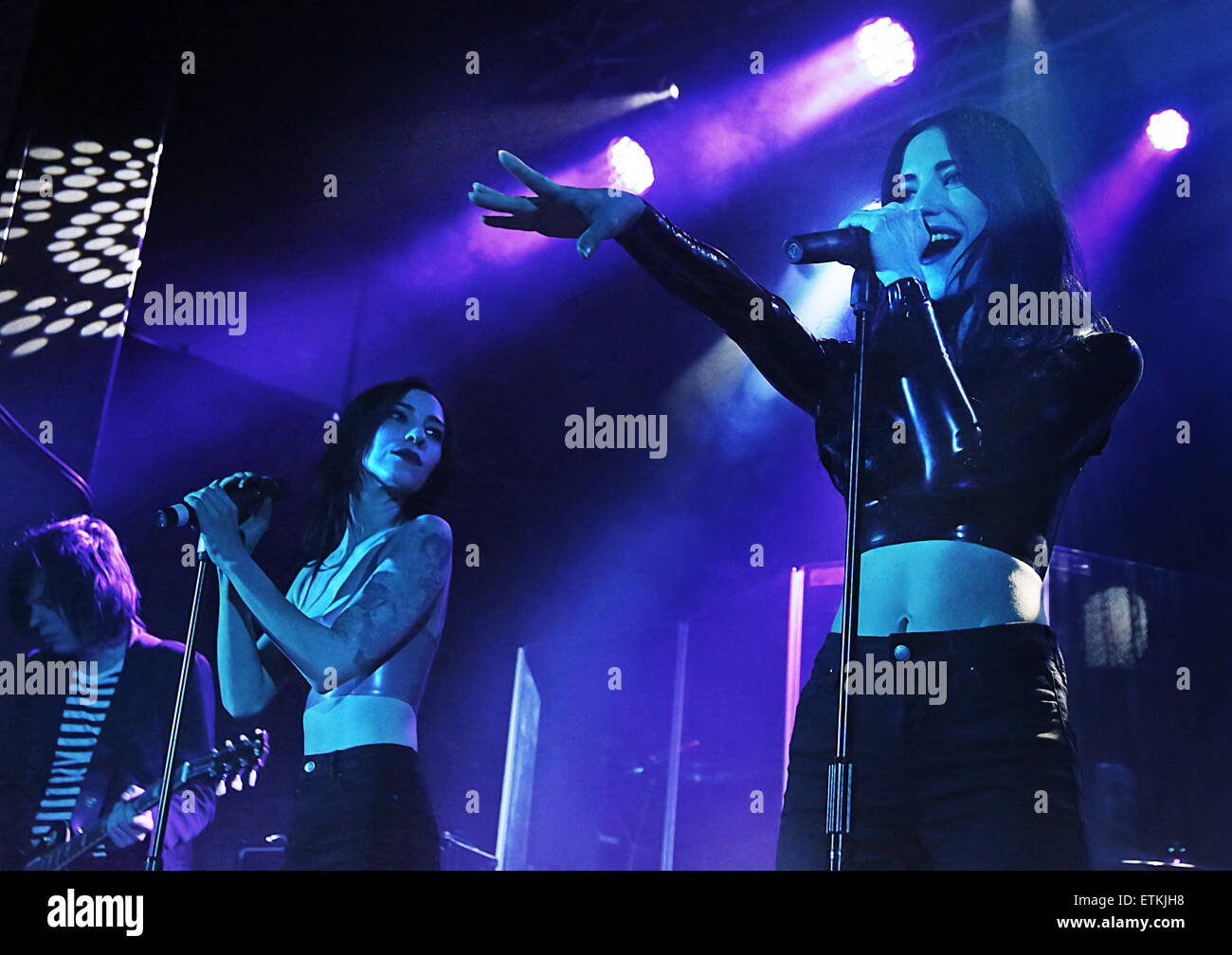 The Veronicas performing live on stage at Manchester Academy Featuring ...