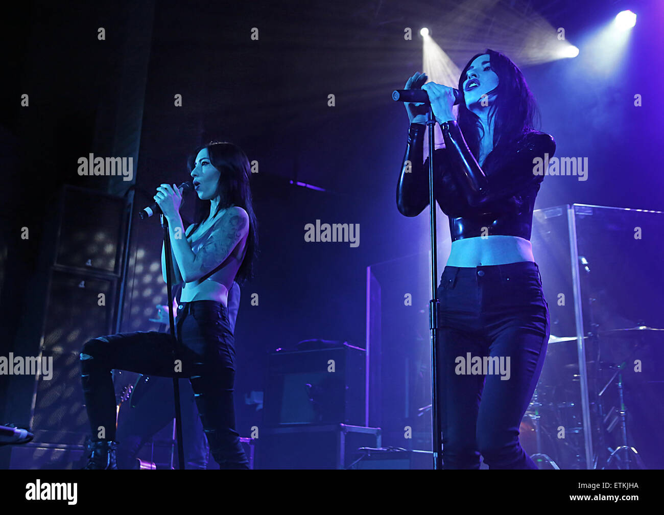 The Veronicas performing live on stage at Manchester Academy Featuring ...