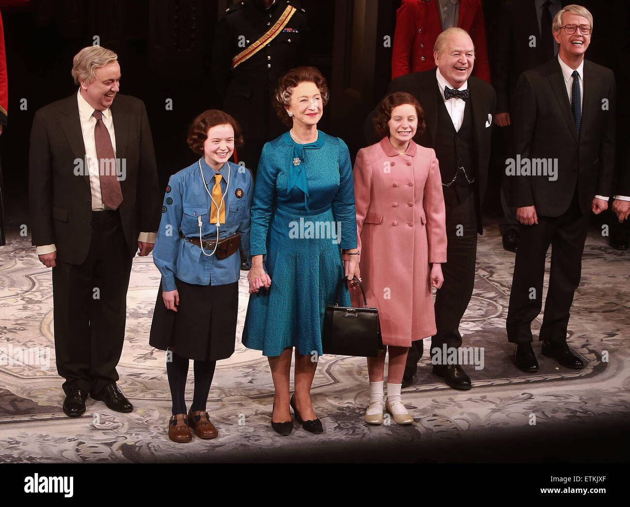 Opening night curtain call for Broadway play The Audience at the ...