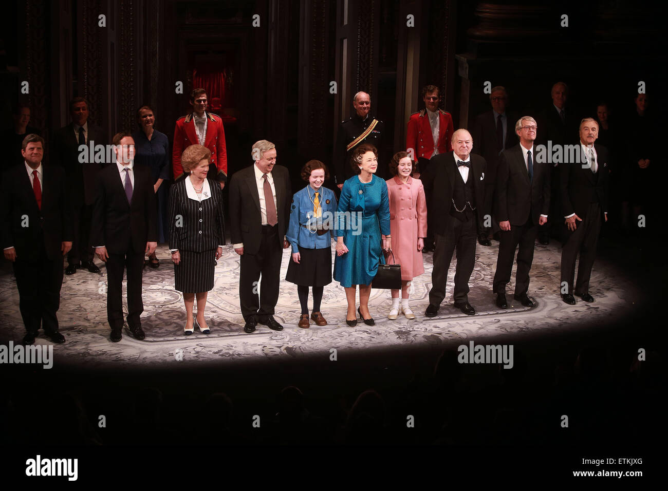 Opening night curtain call for Broadway play The Audience at the ...