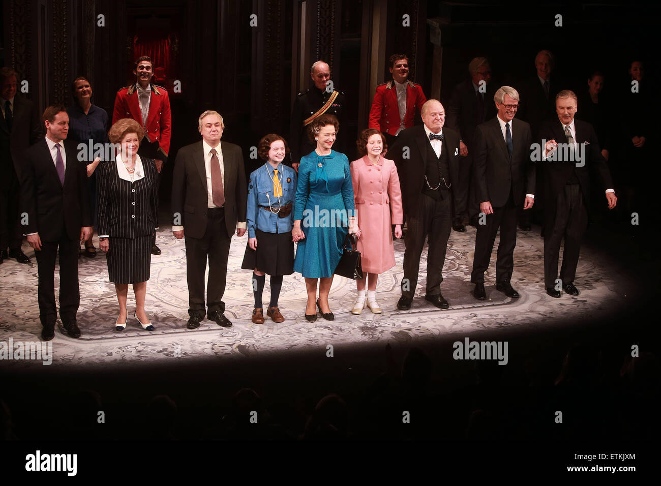Opening night curtain call for Broadway play The Audience at the ...