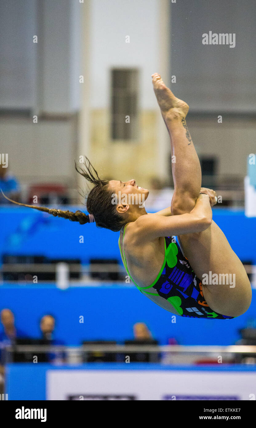 Rostock, Germany. 14th June, 2015. Italian diver Francesca Dallape in ...