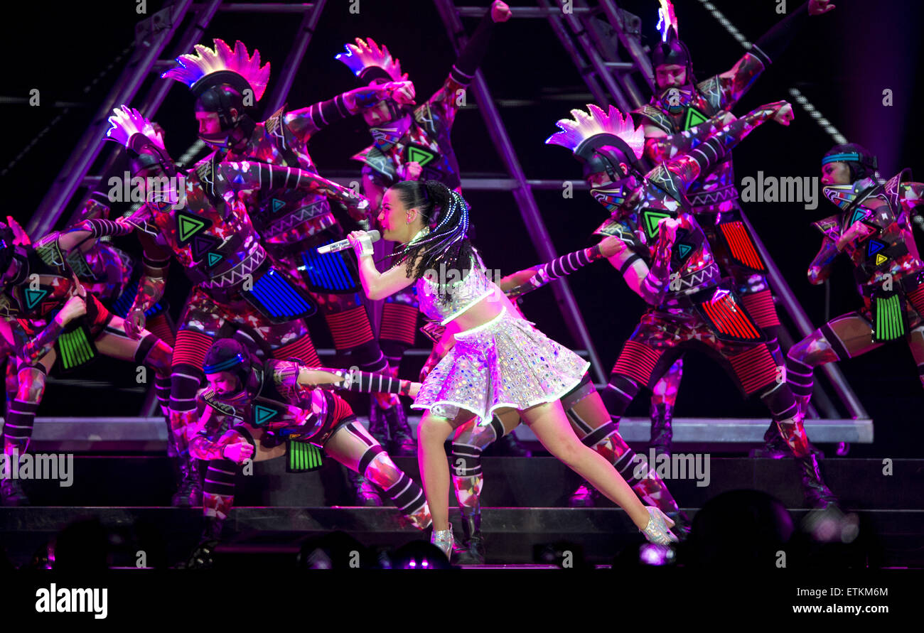 Katy Perry performing live on stage her 'Prismatic World Tour' held at ...