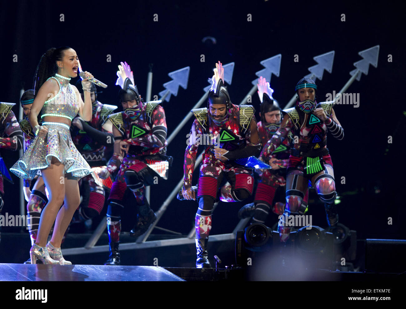 Katy Perry performing live on stage her 'Prismatic World Tour' held at ...