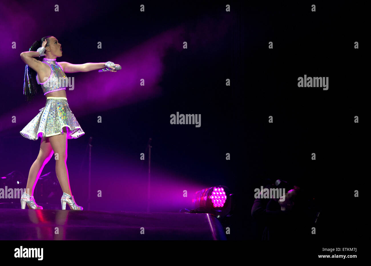 Katy Perry performing live on stage her 'Prismatic World Tour' held at ...