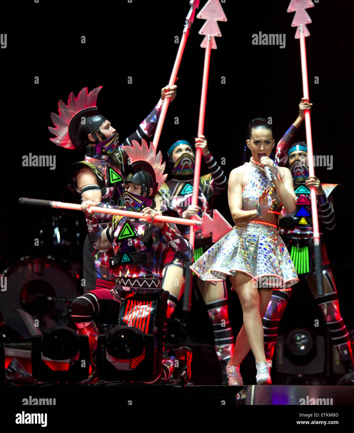Katy Perry performing live on stage her 'Prismatic World Tour' held at ...