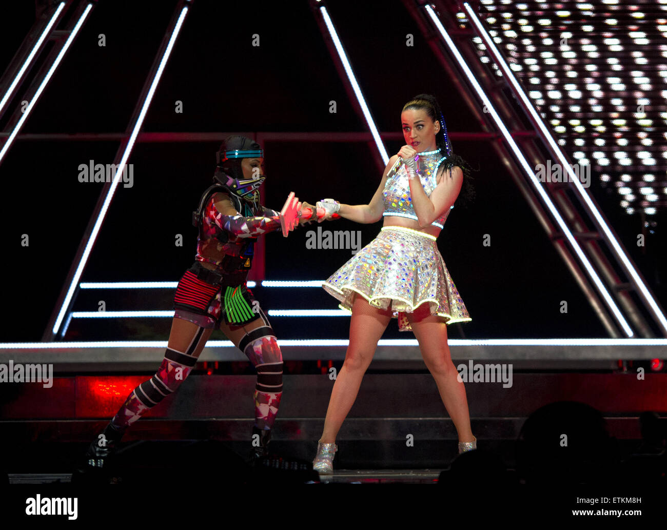 Katy Perry performing live on stage her 'Prismatic World Tour' held at ...