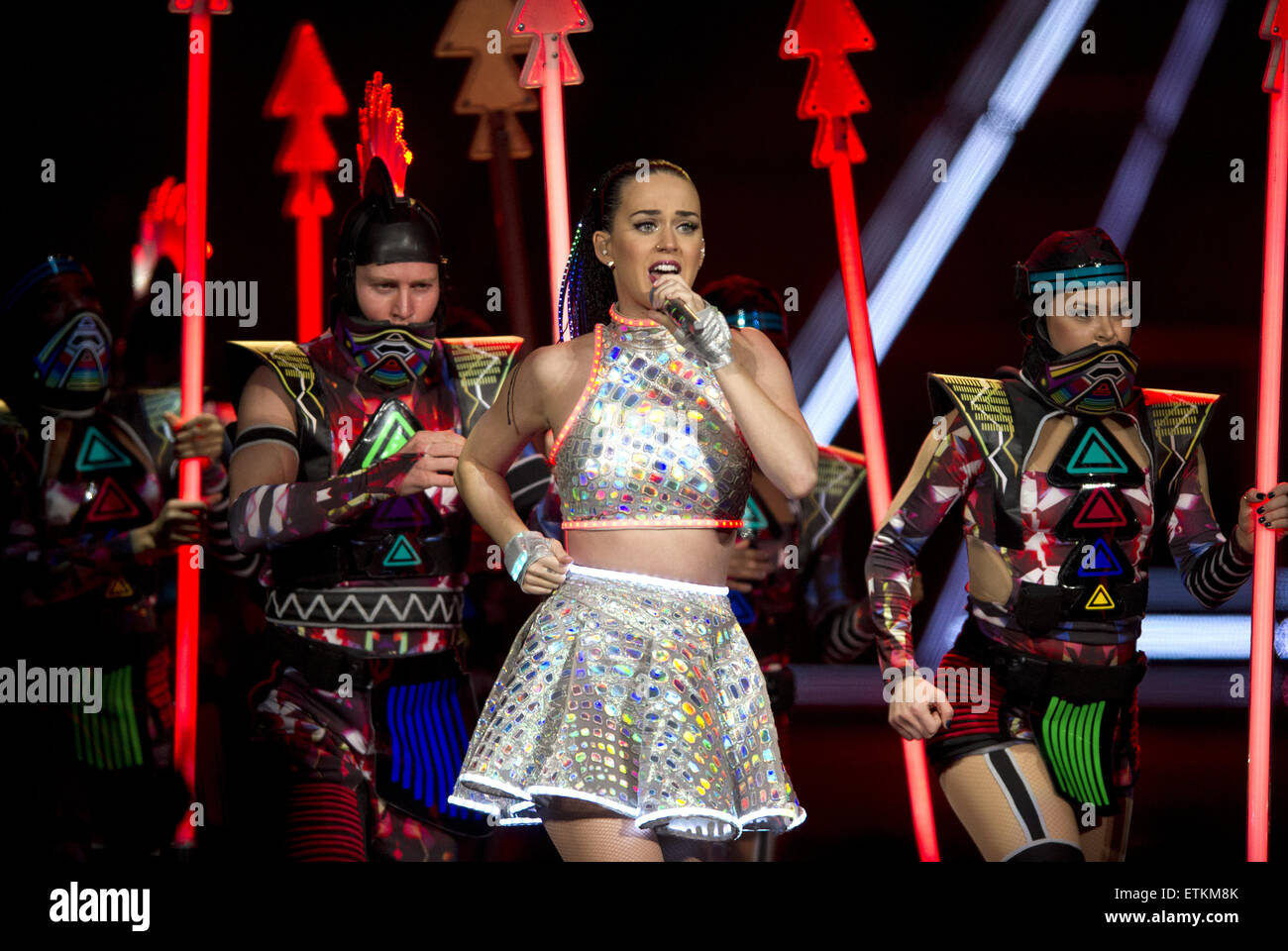 Katy Perry performing live on stage her 'Prismatic World Tour' held at ...