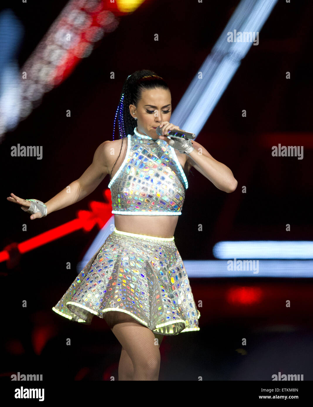 Katy Perry performing live on stage her 'Prismatic World Tour' held at ...