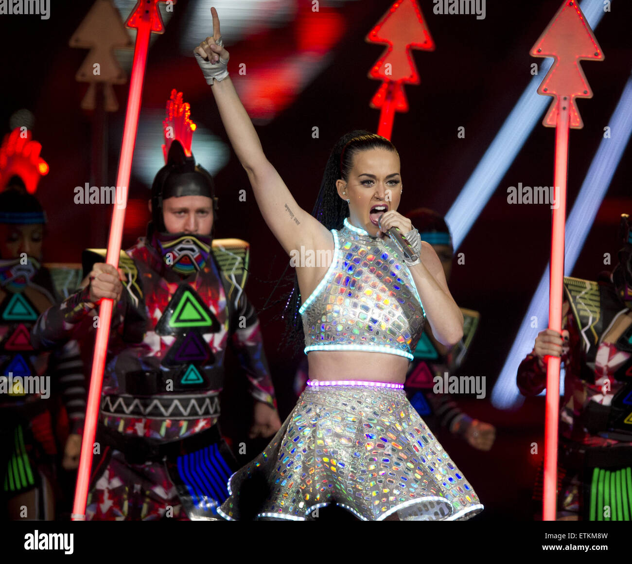 Katy Perry performing live on stage her 'Prismatic World Tour' held at ...