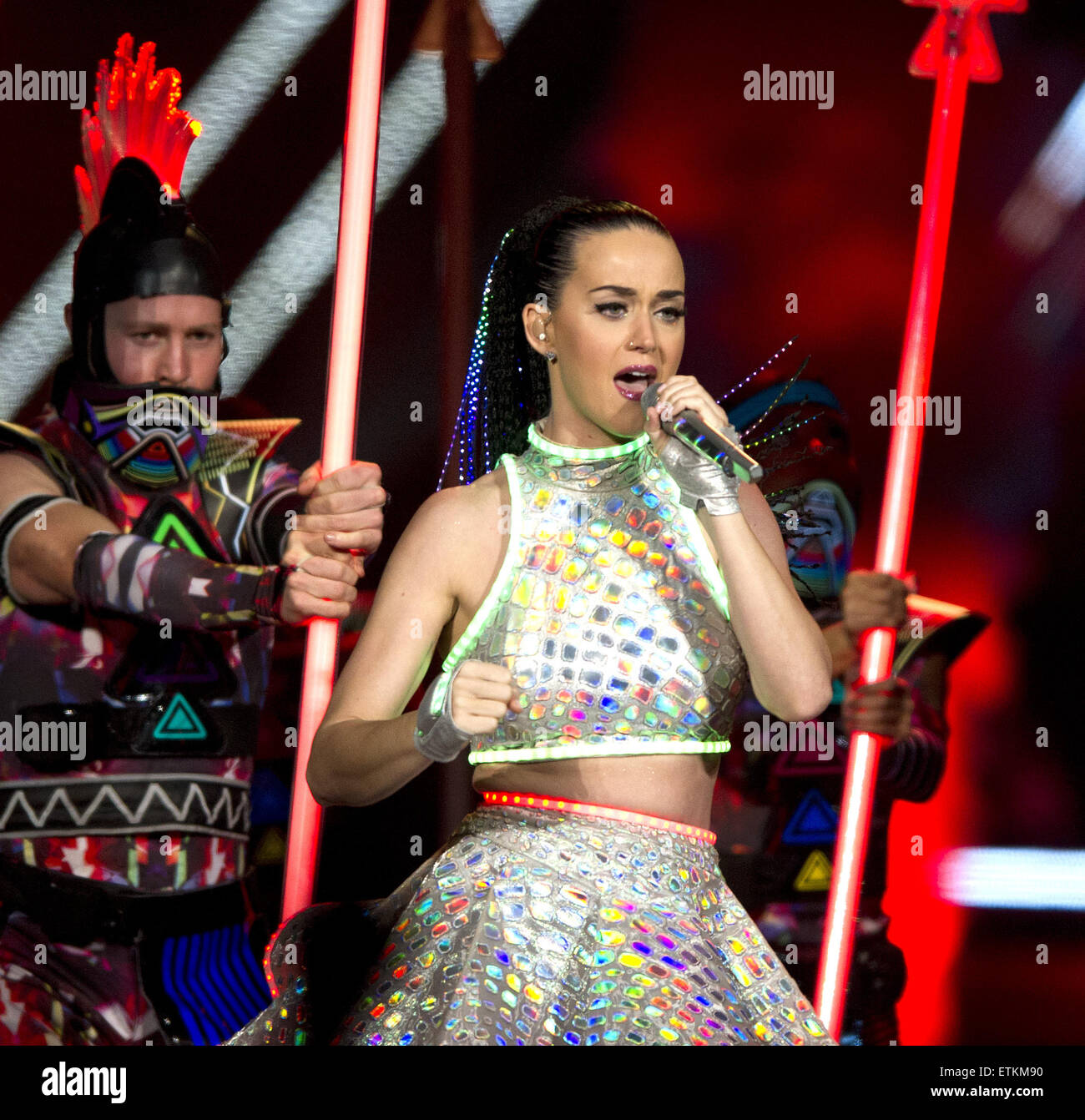 Katy Perry performing live on stage her 'Prismatic World Tour' held at ...