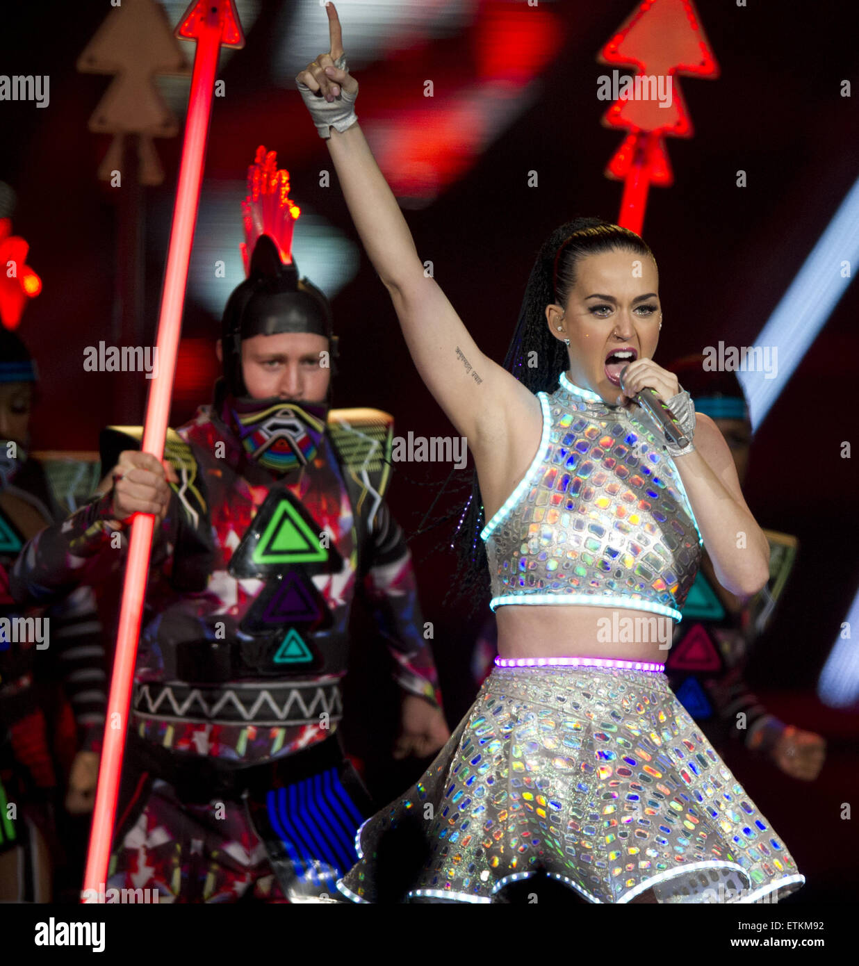 Katy Perry performing live on stage her 'Prismatic World Tour' held at ...