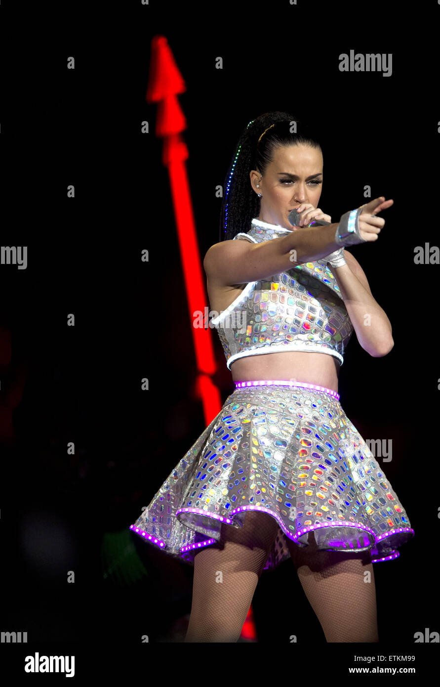 Katy Perry performing live on stage her 'Prismatic World Tour' held at ...