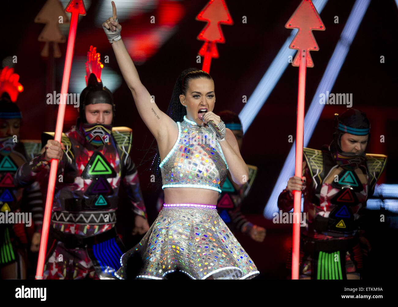 Katy Perry performing live on stage her 'Prismatic World Tour' held at ...