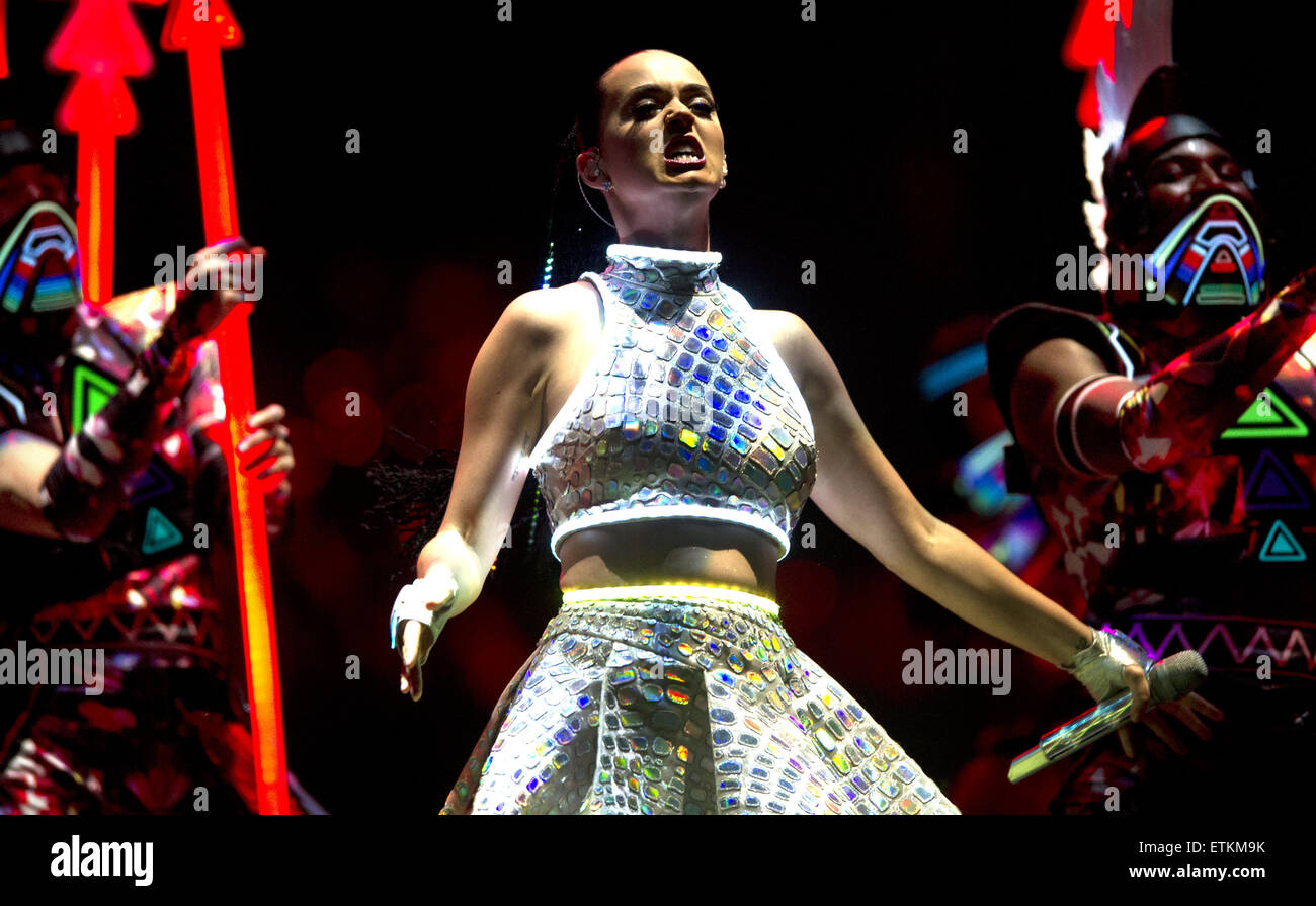 Katy Perry performing live on stage her 'Prismatic World Tour' held at ...