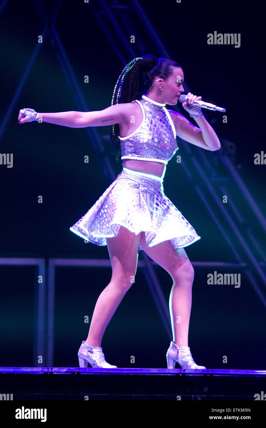 Katy Perry performing live on stage her 'Prismatic World Tour' held at ...