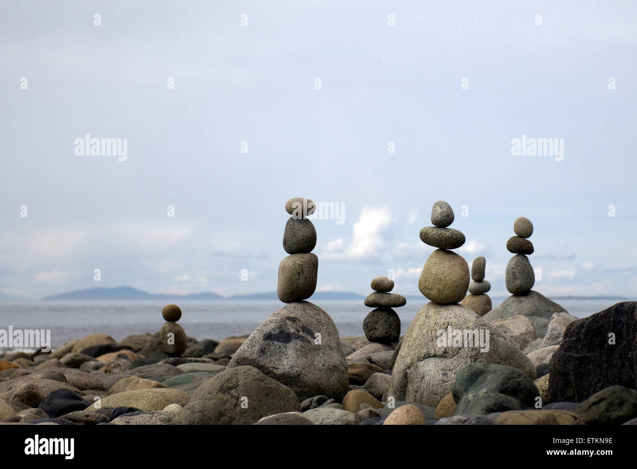 Stacked beach rocks Stock Photo - Alamy