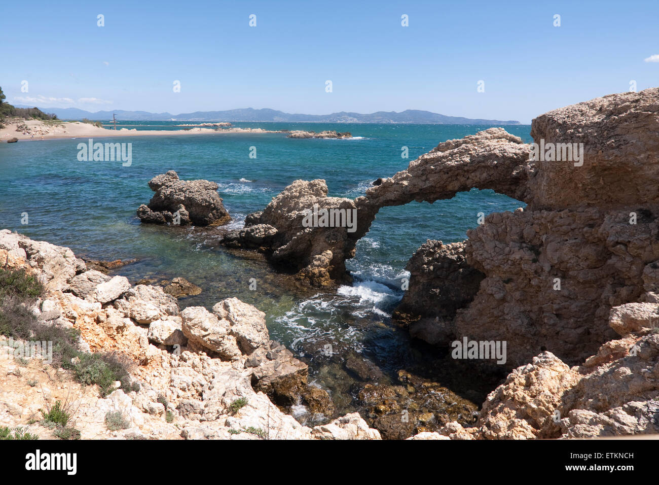 Portitxol beach L'Escala Stock Photo - Alamy