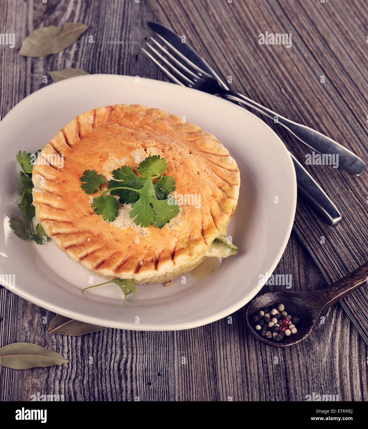 Chicken pie hi-res stock photography and images - Alamy