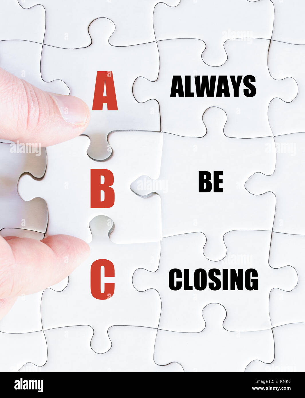 Concept image of Business Acronym ABC as Always Be Closing Stock Photo ...