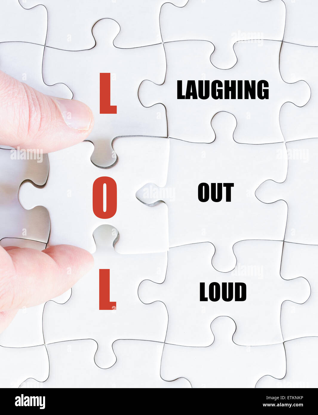 Concept image of Social Media Acronym LOL as Laughing Out Loud Stock ...