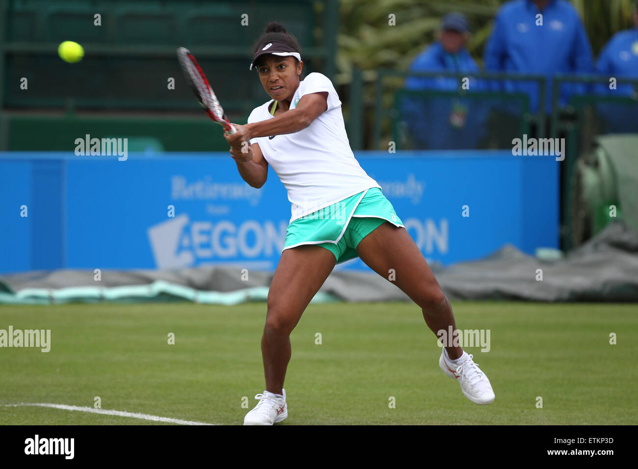 Nottingham, UK. 14th June, 2015. Aegon Open Tennis. Raquel Kops-Jones ...