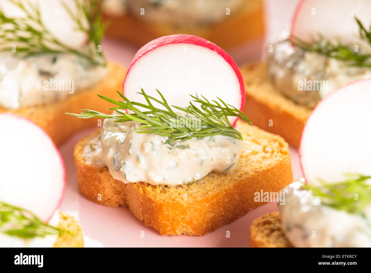 Tofu cream cheese canape hi-res stock photography and images - Alamy