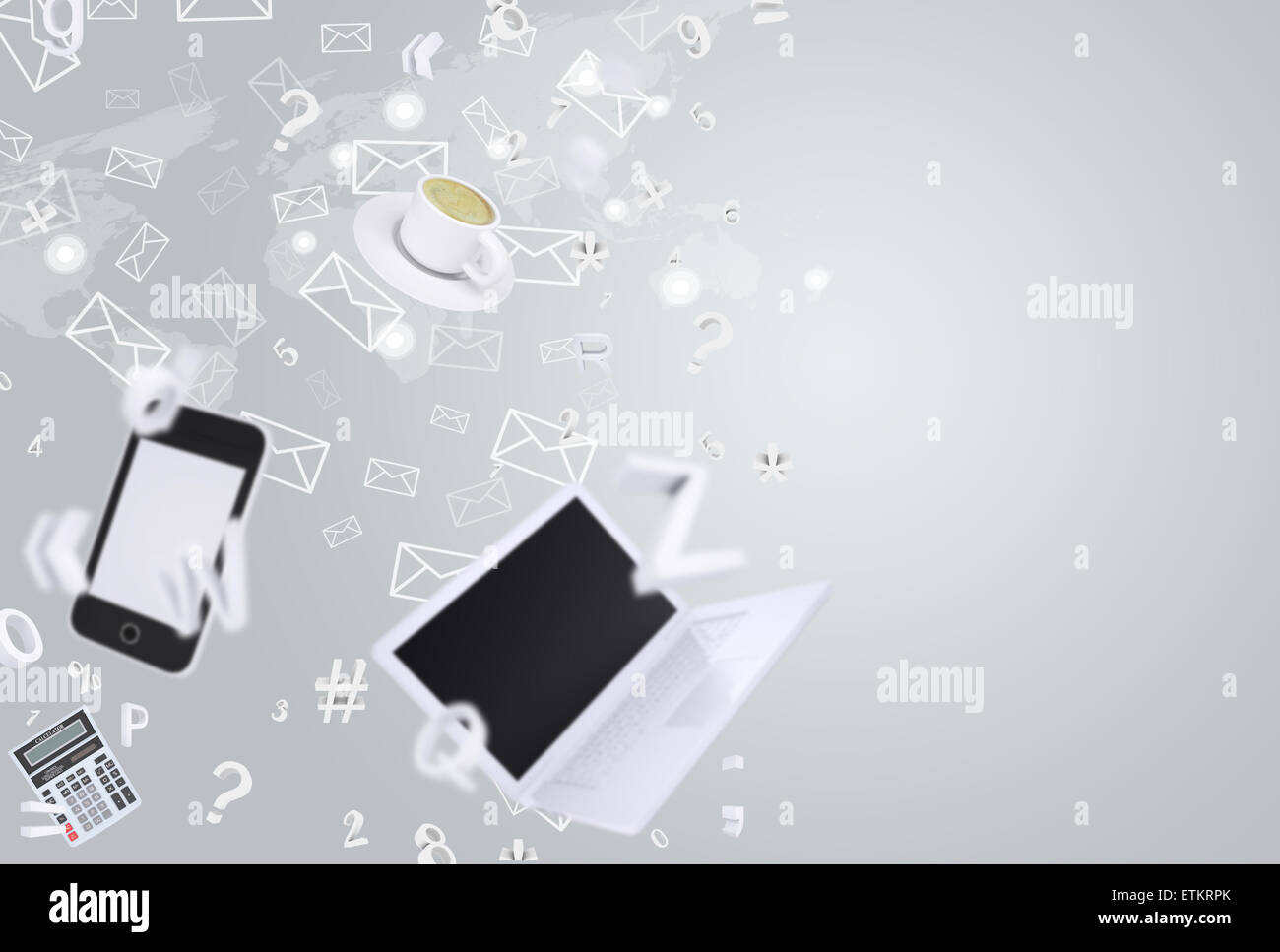 Laptop and smartphone Stock Photo - Alamy