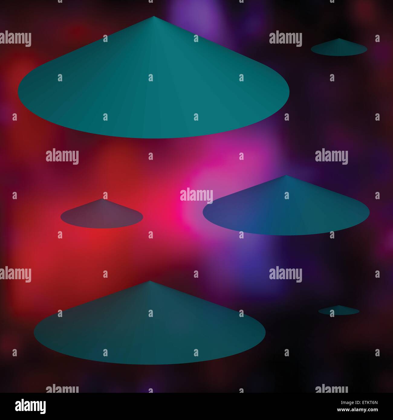 Abstract science background of unidentified flying objects in colorful ...