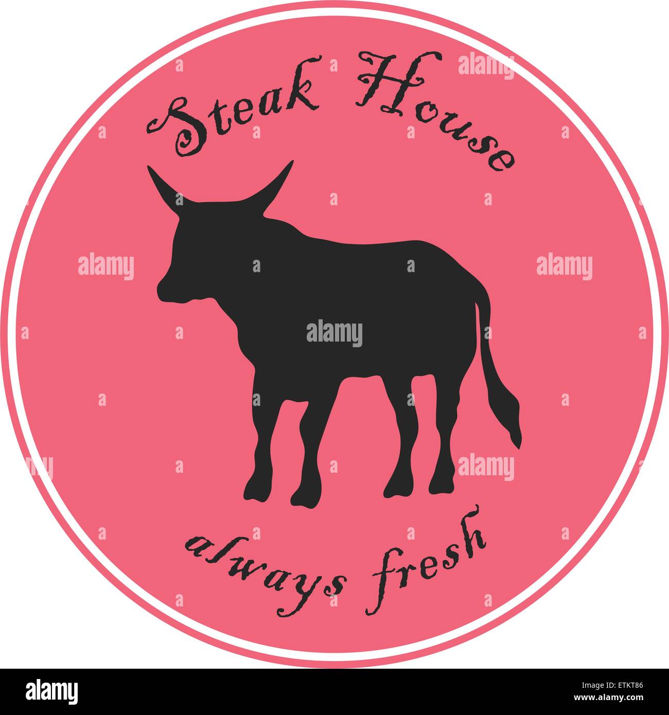 Steak house sign or emblem vector illustration. Concept or good quality ...