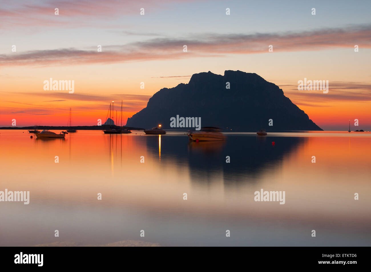 Famous Tavolara island at sunset, Sardinia,Italy Stock Photo - Alamy