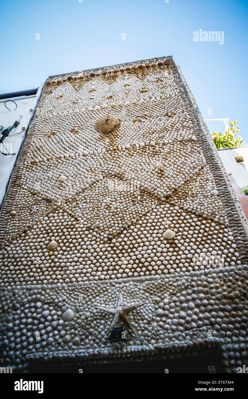 house on facade made of sea shells in Spain Stock Photo - Alamy