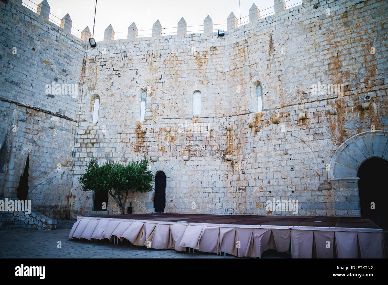 old Spanish fortress castle made of stone Stock Photo - Alamy