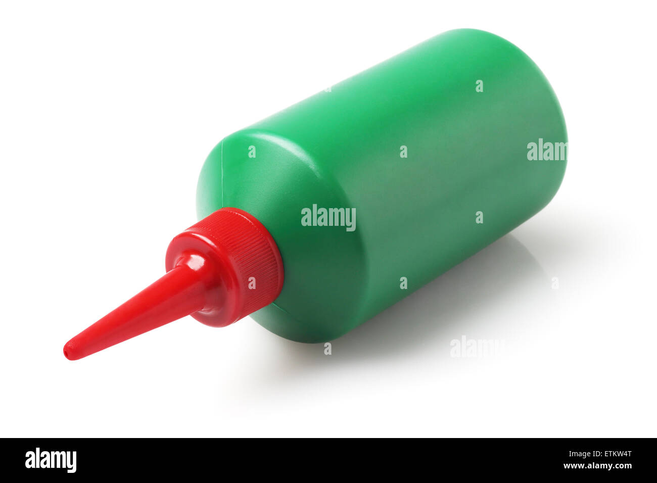 Plastic Lubrication Oil Dispenser Lying on White Background Stock Photo ...