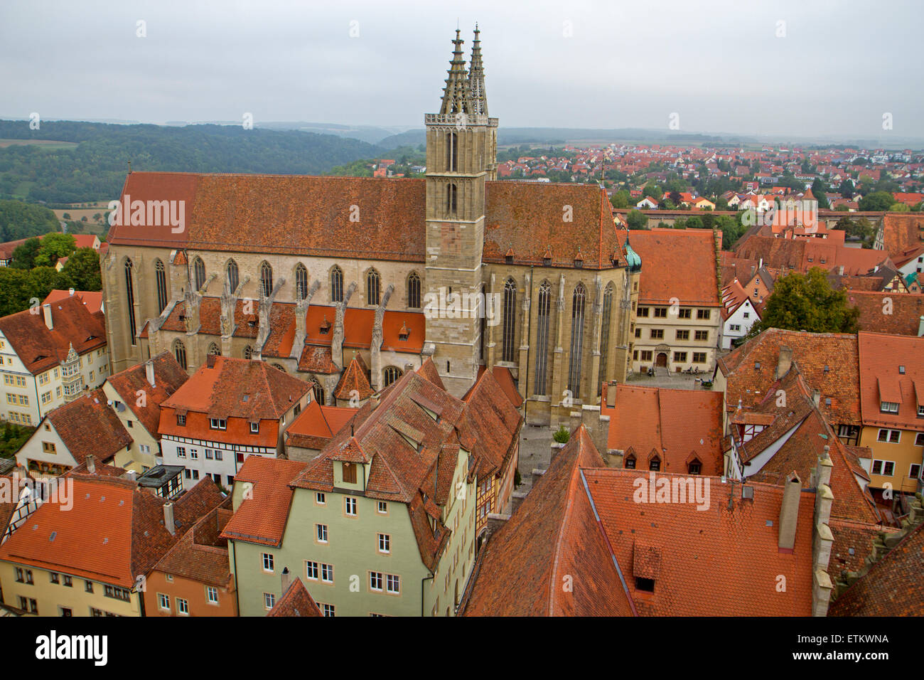 St Jacob's Church (St Jakobskirche) in Rothenburg ob der Tauber Stock ...