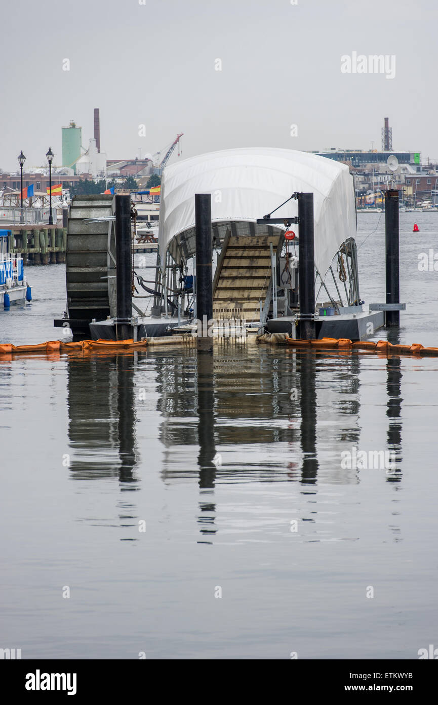 Solar Powered Water Wheel Trash Interceptor in Baltimore Harbor ...