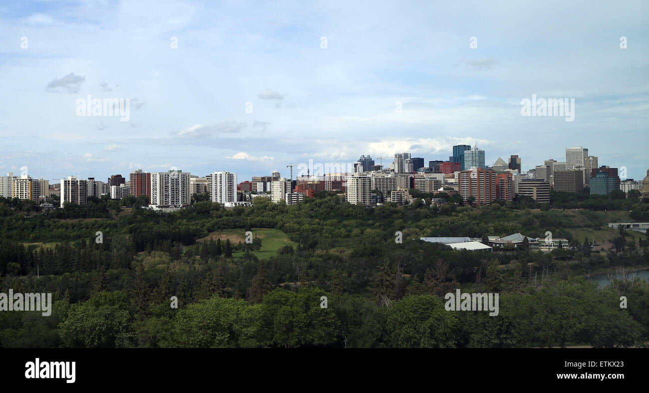 Edmonton. 14th June, 2015. Photo taken on June 14, 2015 shows city view ...