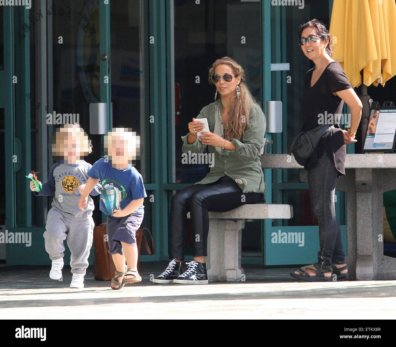 Elizabeth Berkley with her two year old son Sky Cole at Fit for Kids ...