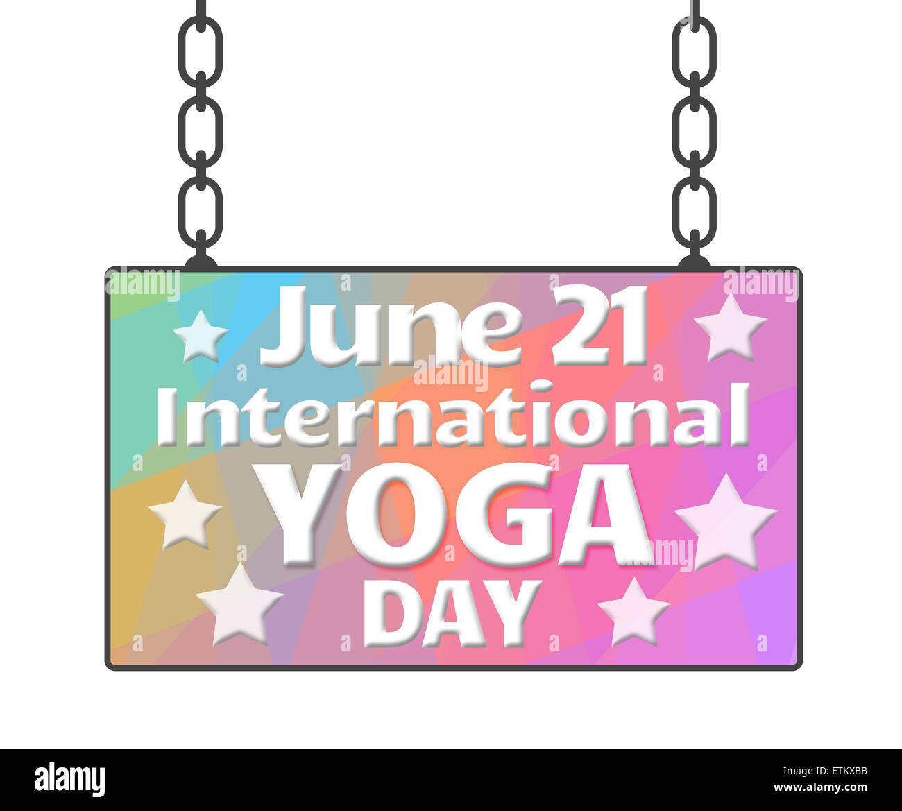 Yoga Day Colorful Signboard Stock Photo - Alamy