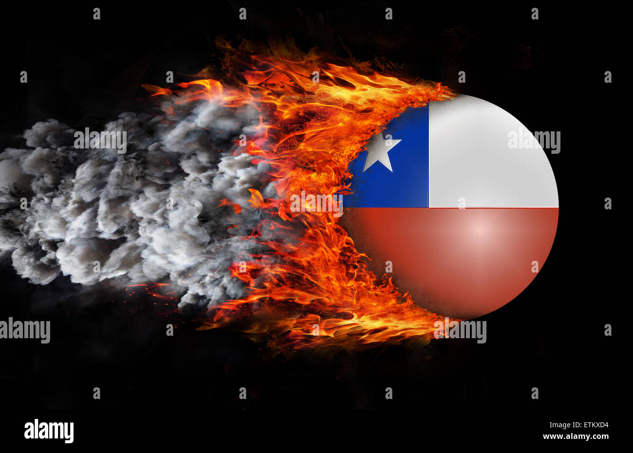 Chile smoke flag hi-res stock photography and images - Alamy