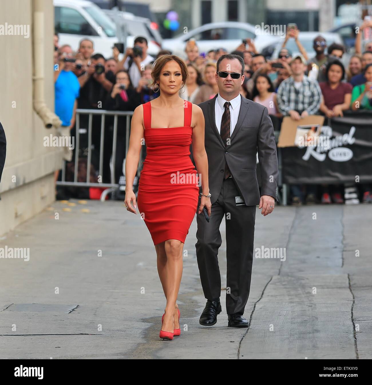 Jennifer Lopez seen arriving at ABC studios for Jimmy Kimmel Live ...