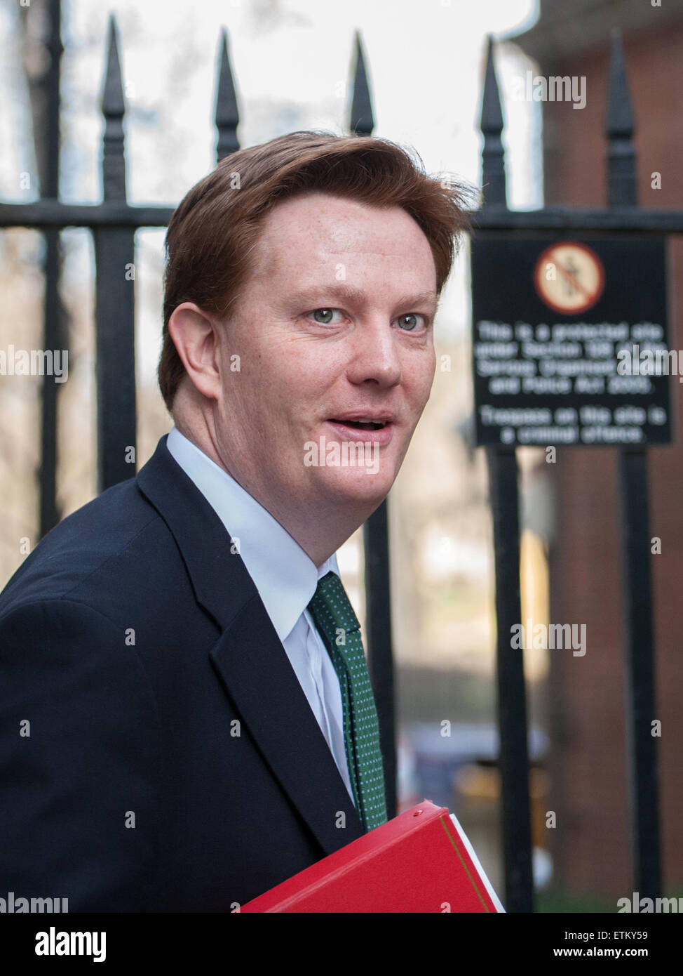 Danny Alexander, Chief Secretary to the Treasury arriving at a Cabinet ...