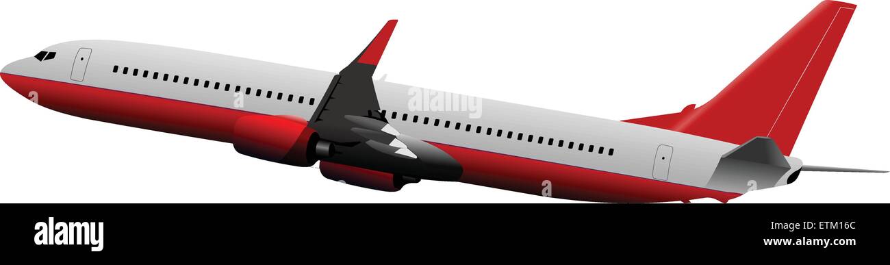 Airplane taking off. Vector illustration for designers Stock Vector ...