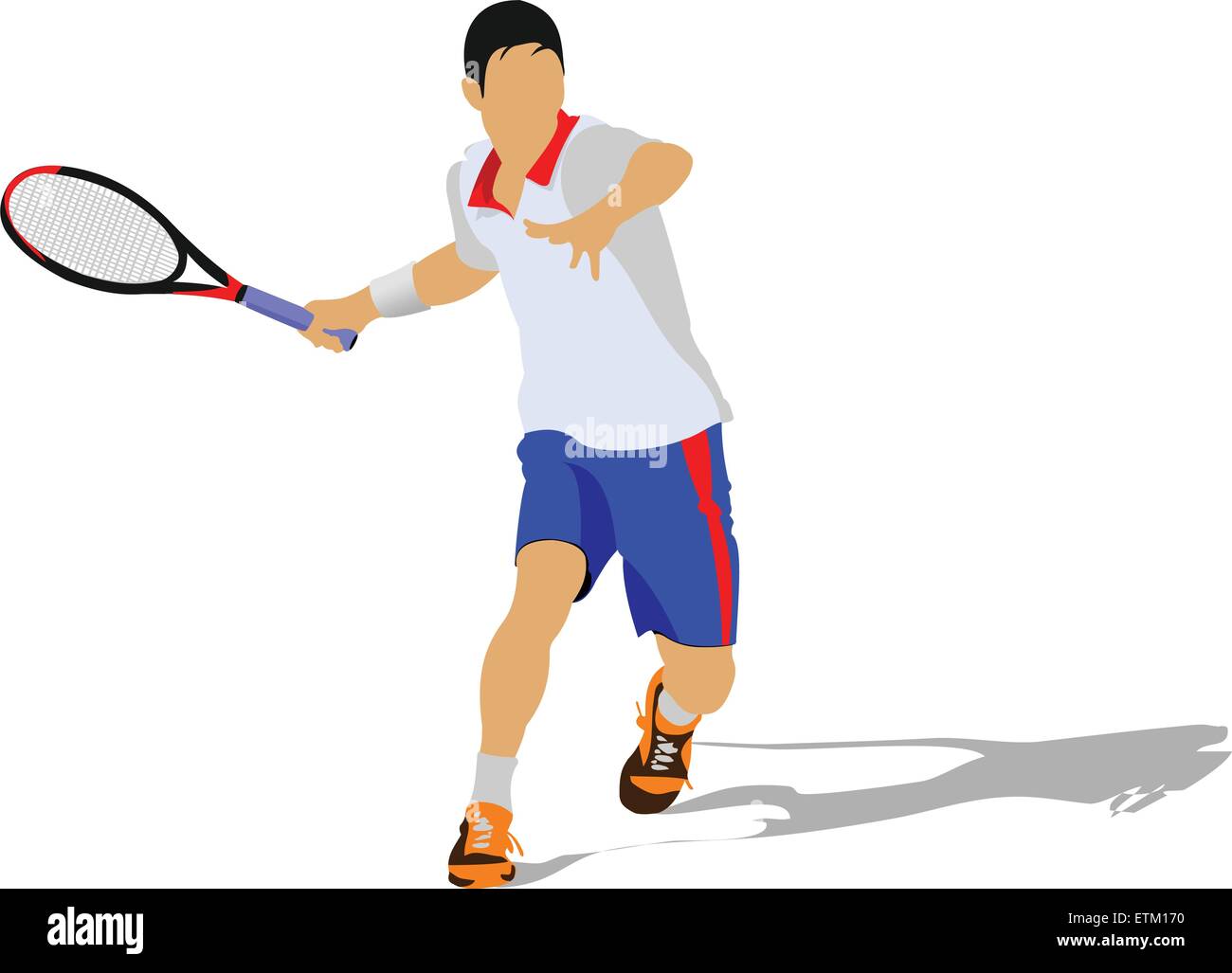 Tennis player. Colored Vector illustration Stock Vector Image & Art - Alamy