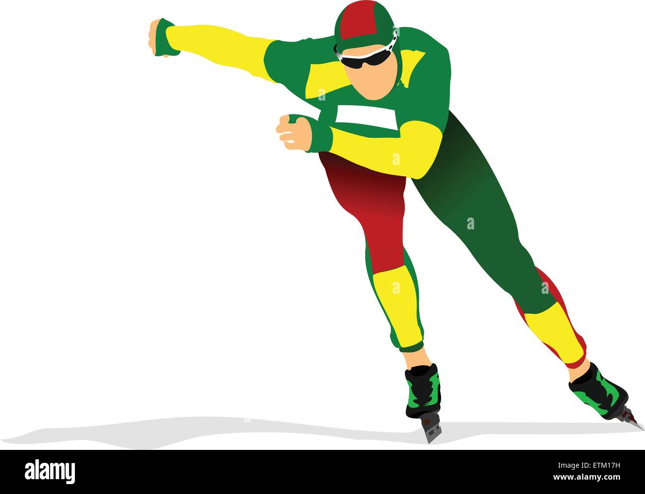 Speed skating. Vector illustration for designers Stock Vector Image ...