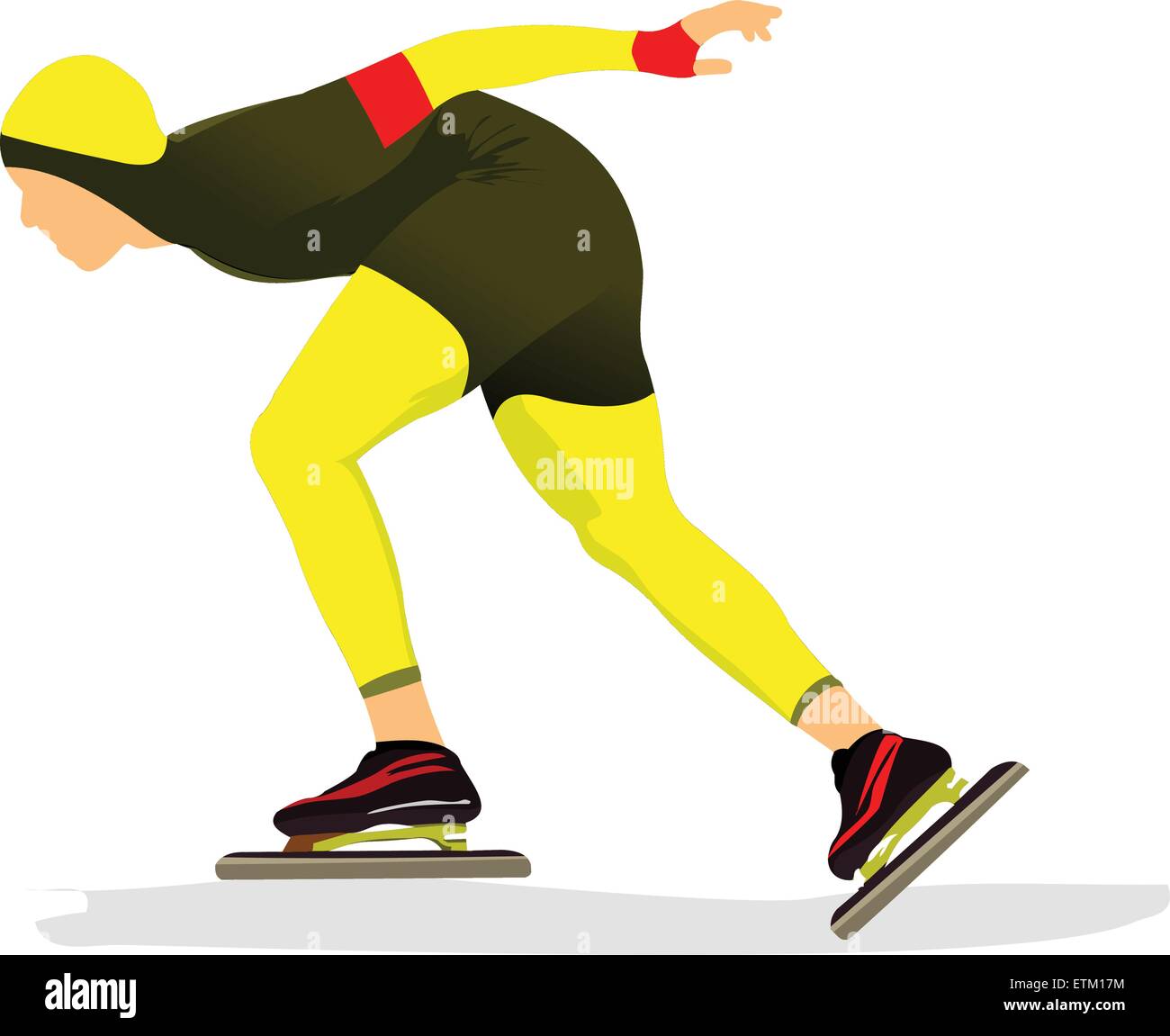 Speed skating. Vector illustration for designers Stock Vector Image ...