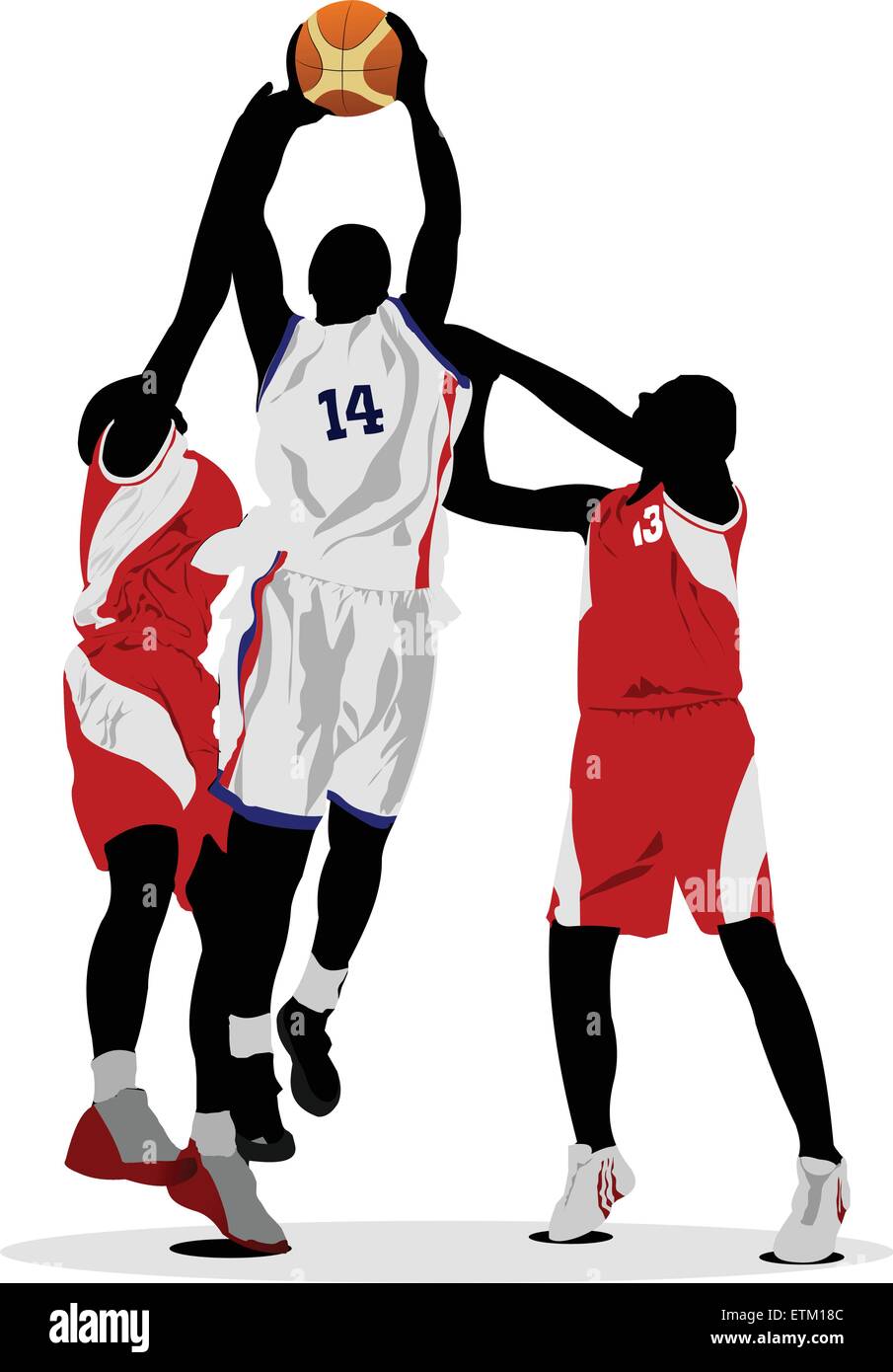 Basketball players. Vector illustration Stock Vector Image & Art - Alamy