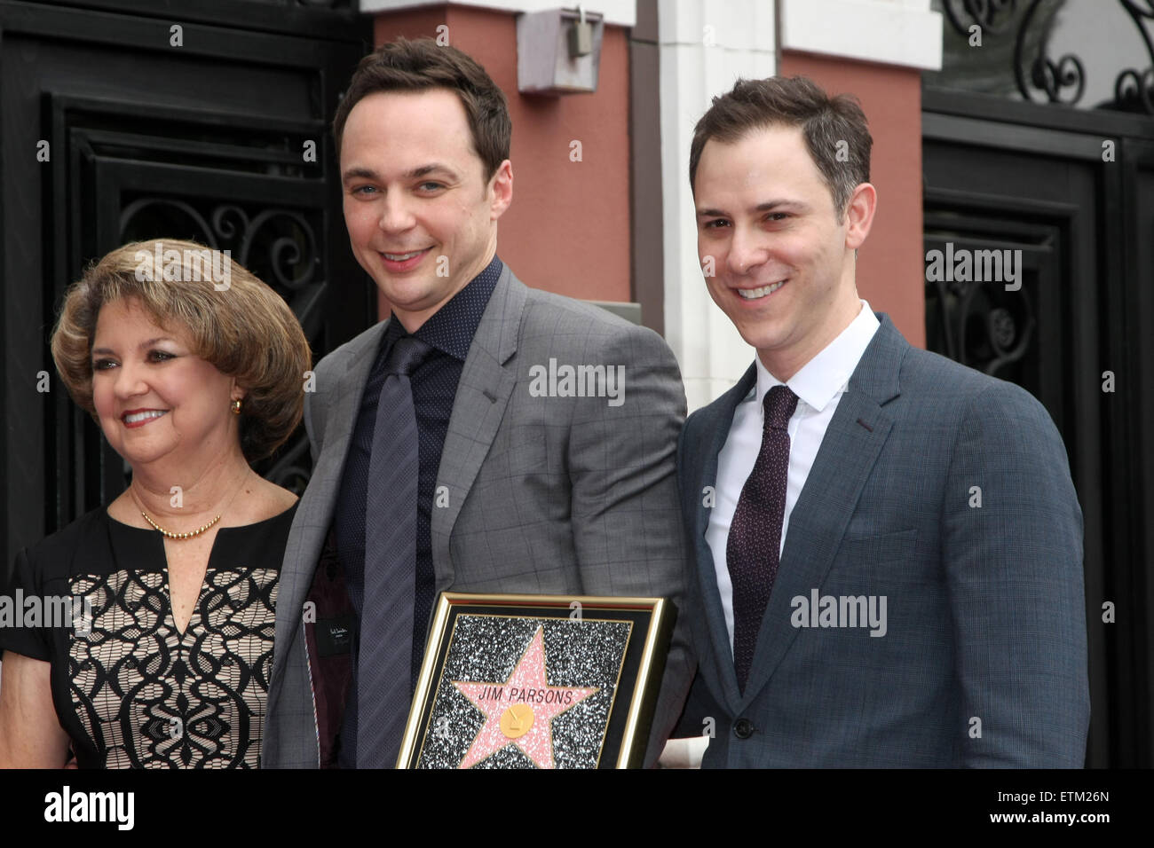 Jim Parsons Walk of Fame Star Ceremony Featuring: Judy Parsons, Jim ...