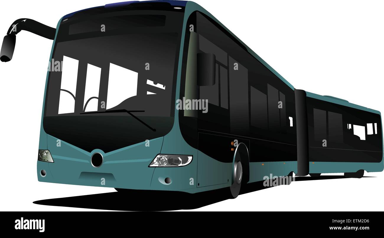City double bus. Vector illustration Stock Vector Image & Art - Alamy