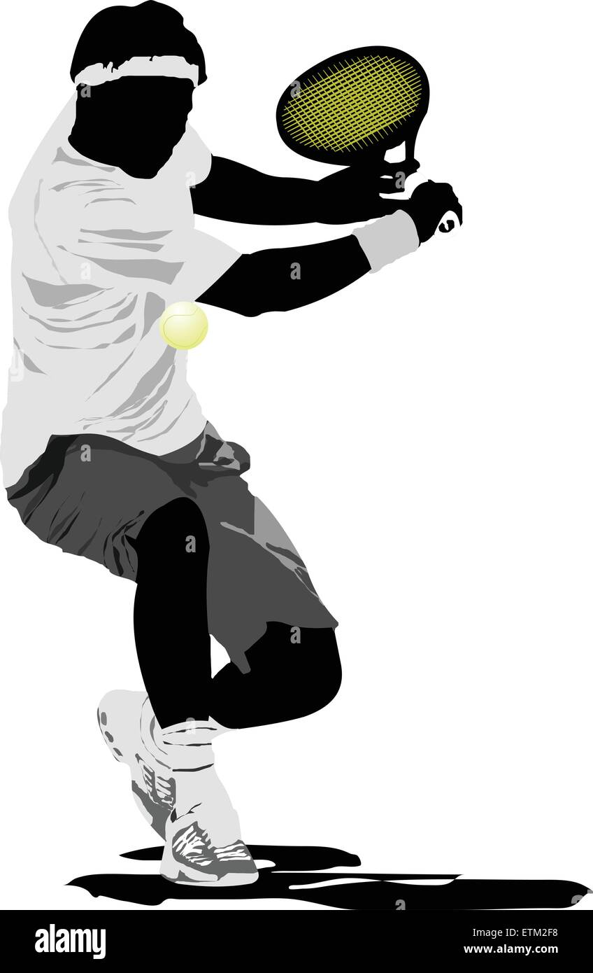 Tennis player. Vector illustration Stock Vector Image & Art - Alamy